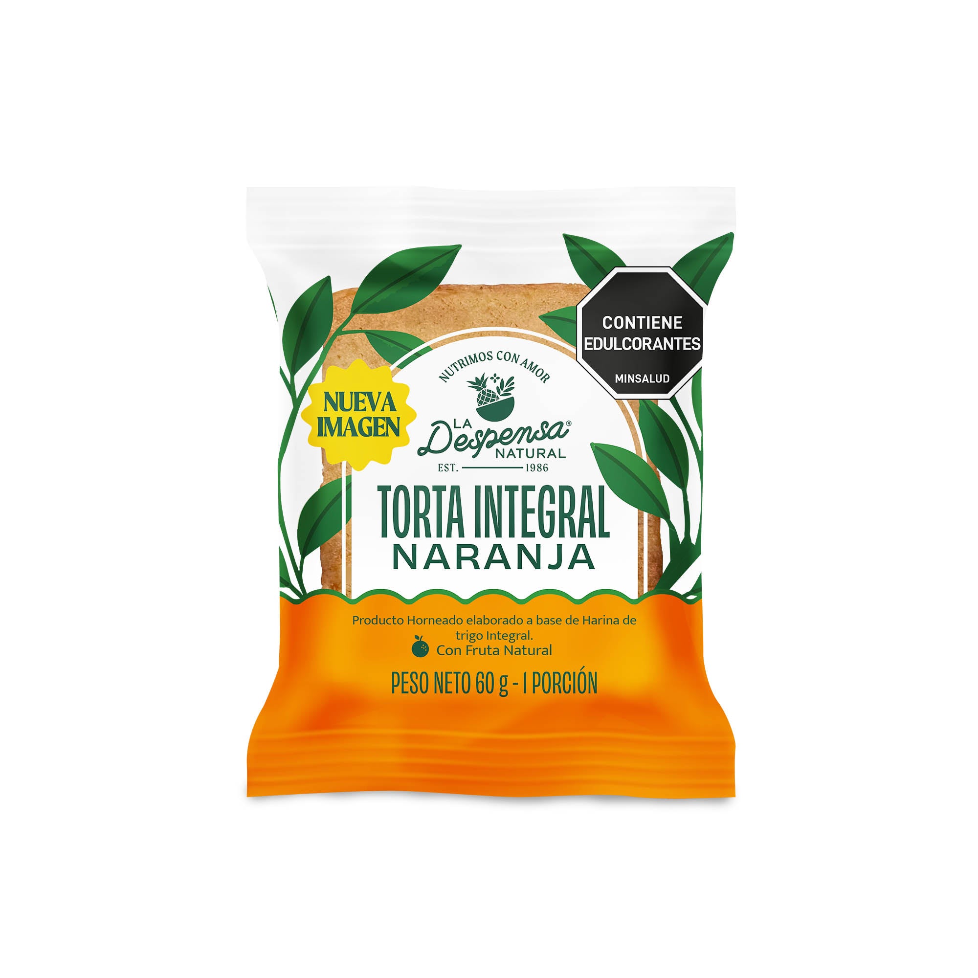 Torta Integral de Naranja Sin Azúcar 60g | Snack Saludable | La ...